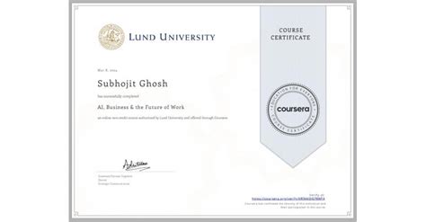 Subhojit Ghosh On Linkedin Completion Certificate For Ai Business And The Future Of Work