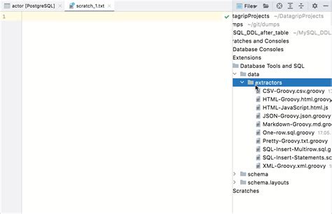 Data Extractors DataGrip