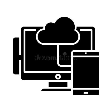 Cloud Data Synchronization Black Icon Concept Illustration Vector Flat Symbol Glyph Sign