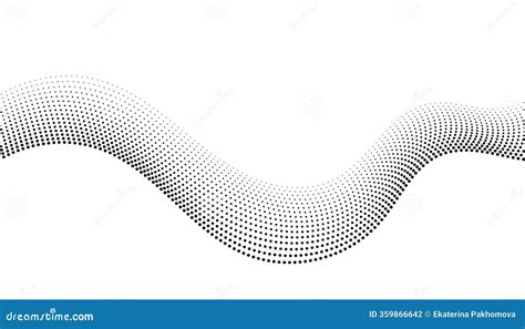 Dotted Wave Background Halftone Abstract Vector Gradient Particle Flow Fade Textured Fluid