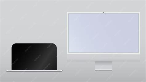 Premium Vector Realistic Computer Screen Mockup Computer Monitor Mockup Banner Screen With