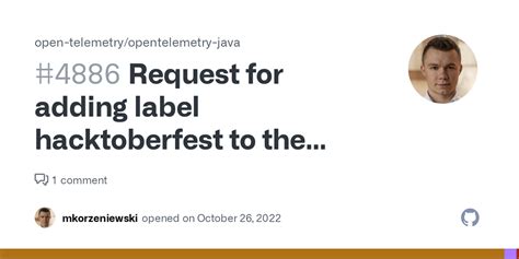 Request For Adding Label Hacktoberfest To The Project · Issue 4886