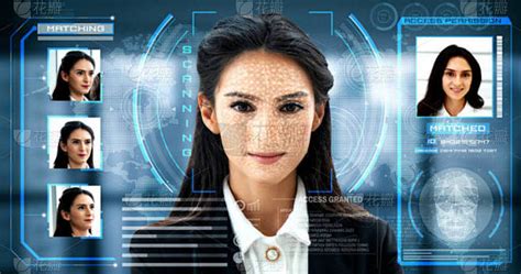 面部识别技术扫描和检测人脸识别