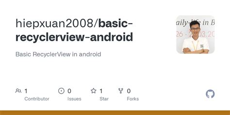 Github Hiepxuan Basic Recyclerview Android Basic Recyclerview In Android