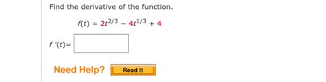 Solved Find The Derivative Of The Function Chegg