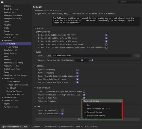 Python Script Change Redshift Setting