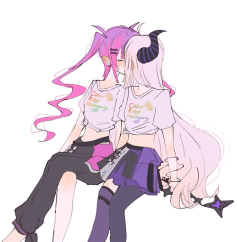 Tokoyami Towa And La Darknesss Hololive Drawn By Shirosuna Danbooru