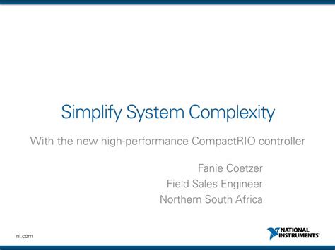 Pdf Simplify System Complexity National Instrumentssouthafricani Pdf Simplify System Complexity National Instrumentssouthafricani