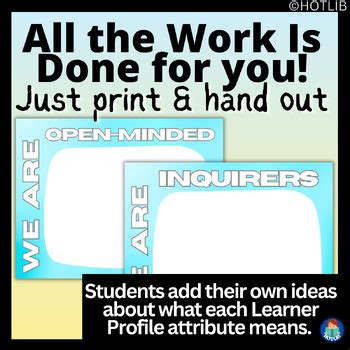 Back To Babe PYP MYP IBDP Learner Profile Posters Create Your Own IB Display