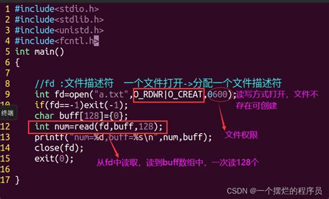 Linux操作系统之文件操作使用linux文件系统调用从atxt中读100个字节复制到文件btxt中 Csdn博客