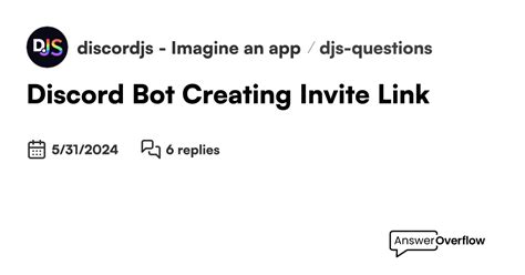 discord bot creating invite link discord js imagine an app