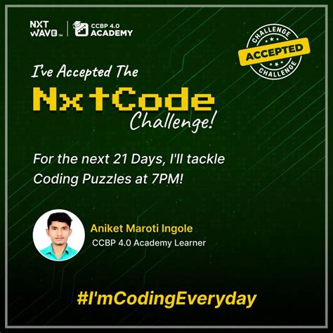 Aniket Ingole On Linkedin Nxtcode Nxtcodechallenge Codingjourney