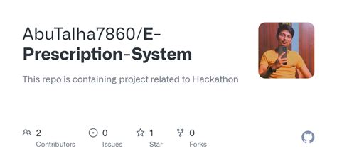 GitHub AbuTalha7860 E Prescription System This Repo Is Containing Project Related To Hackathon