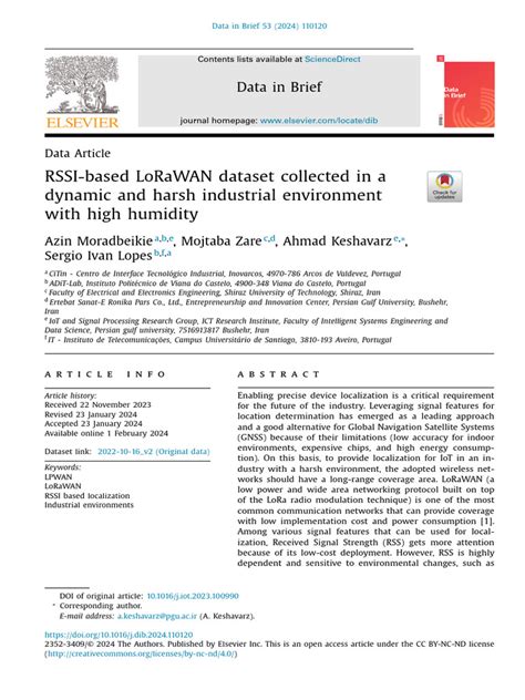 rssi based lorawan dataset collected in a dynamic pdf information