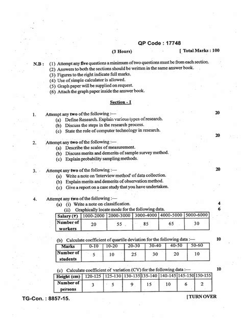 Economics Paper Vii Research Methodology Tg 17748 Pdf