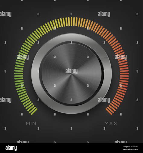 Realistic Black Metal Control Panel Tumbler Music Audio Sound Volume