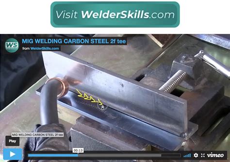 Mig Welding Carbon Steel 1 4 2f Tee Joint Settings Welderskills