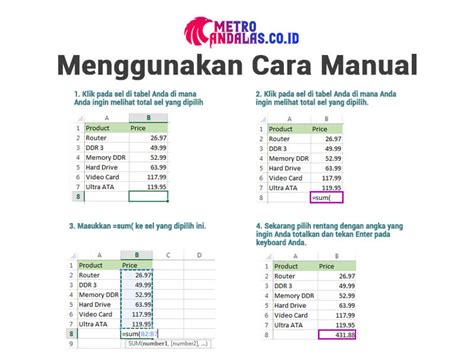Cara Menjumlahkan Di Excel Id