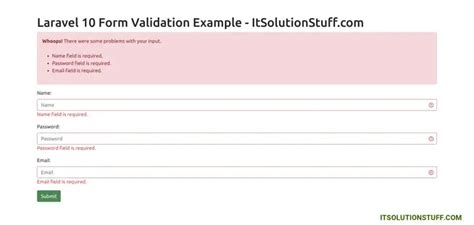 Laravel 10 Form Validation Tutorial Example Danatec