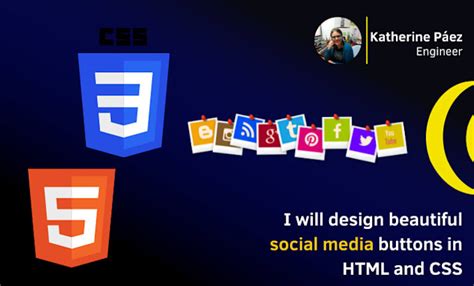 Design Beautiful Social Media Buttons In Html And Css By Kapaez Fiverr
