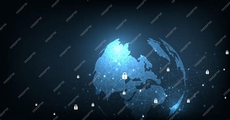 Premium Vector Global Cyber Security Connection Concept