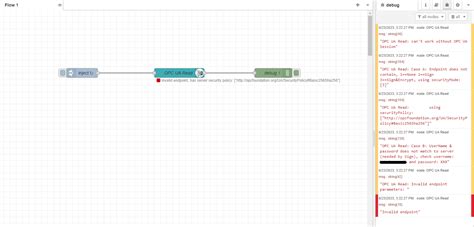 Unable To Connect The OPC UA Client To Server Issue Mikakaraila Node Red Contrib Opcua