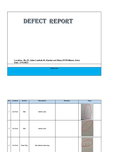 Defect Report Pdf Stairs Tile