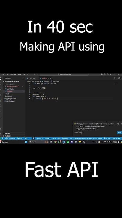 How To Create Your Very First Api With Fastapi Youtube