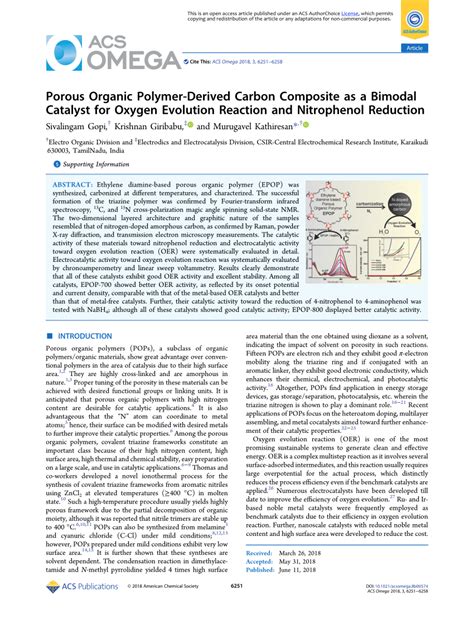 Pdf Porous Organic Polymer Derived Carbon Composite As A Bimodal