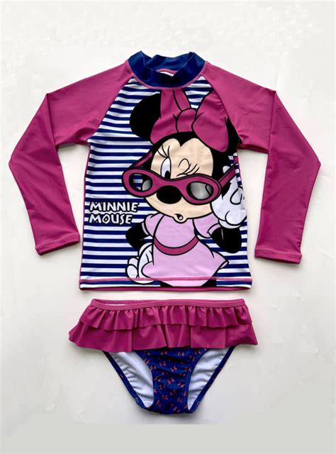 Ripley Ropa De BaÑo NiÑa Minnie Azul Marino Min 1527