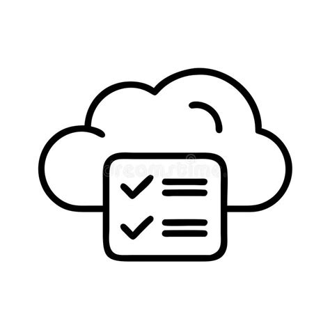 Cloud Checklist For Task Management And Productivity Applications Stock Illustration