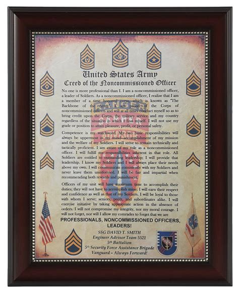 Better Us Army Nco Creed Of The Noncommissioned Officer Aged Etsy