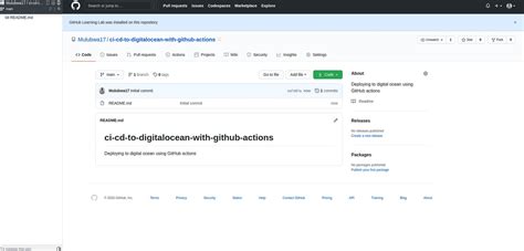how to deploy your application to digital ocean using github actions