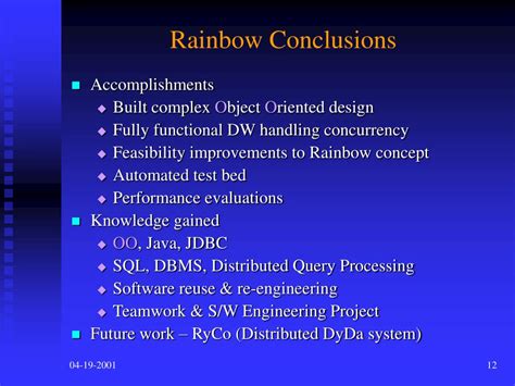 Ppt Rainbow Xml And Relational Database Design Implementation Test