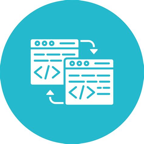 Code Refactoring Glyph Circle Background Icon 9046059 Vector Art At