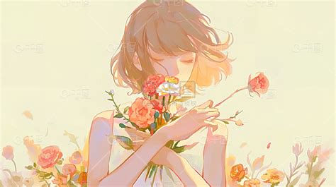 Aiai数字艺术 女孩和花朵 Ai平面元素免费下载png格式4368像素编号69984928 千图网