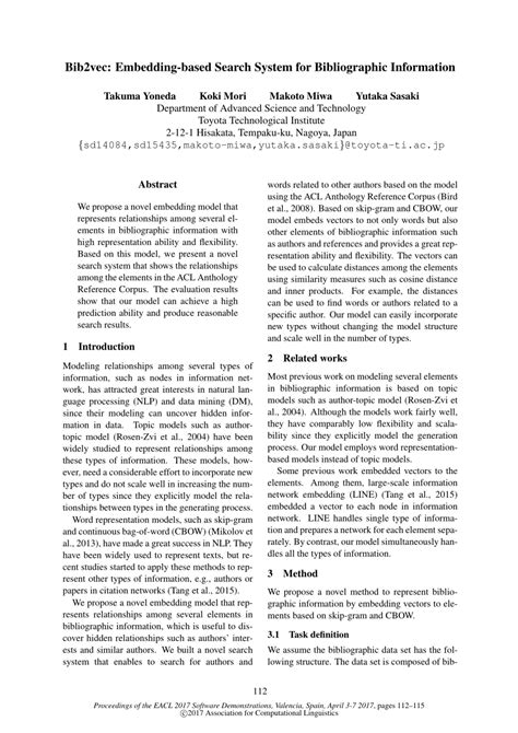 Pdf Bib2vec Embedding Based Search System For Bibliographic Information