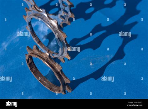 Cogs Gears Rusty Used And Worn Cogs From Bicycle Gear Set Stock Photo Alamy
