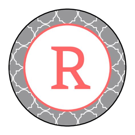Monogram Label Template