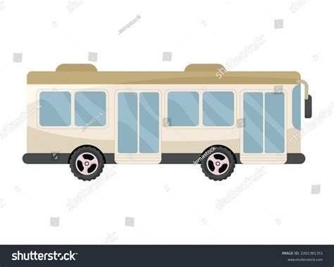 Bus Transport Mockup Isolated Icon Stock Vector Royalty Free 2201381351 Shutterstock