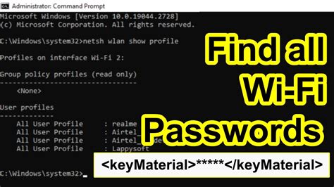 How To Find Wifi Password Using Commad Prompt Findout Wifi Password