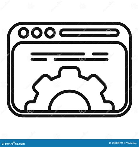 Api Code Icon Outline Vector Develop Program Php Stock Vector Illustration Of Program