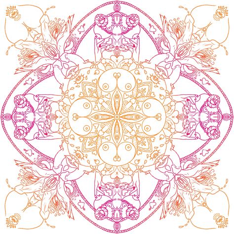 Mandala Stil Erotische Sex Positive Muster Quadratische Etsy