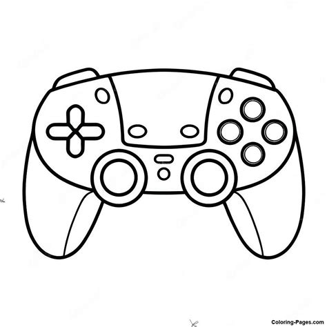 Vintage Ps5 Controller Coloring Page Coloring