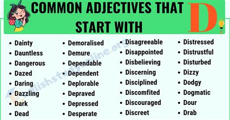 Descriptive Words A Huge List Of Descriptive Adjectives Verbs Zohal