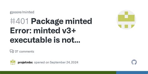 package minted error minted v3 executable is not installed or is not