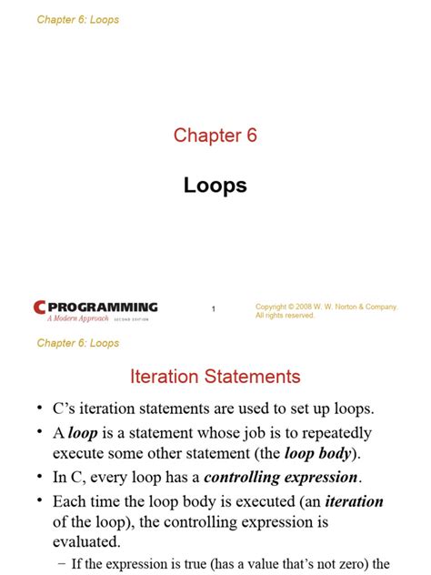 Chapter 6 Loops Pdf Control Flow Computer Programming