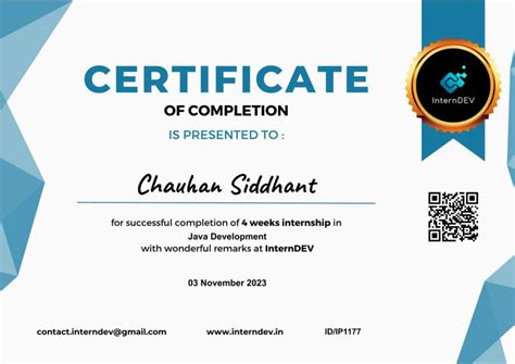 Java Internship Interndev Siddhant Chauhan