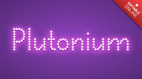 Plutonium Led Text Effect Generator