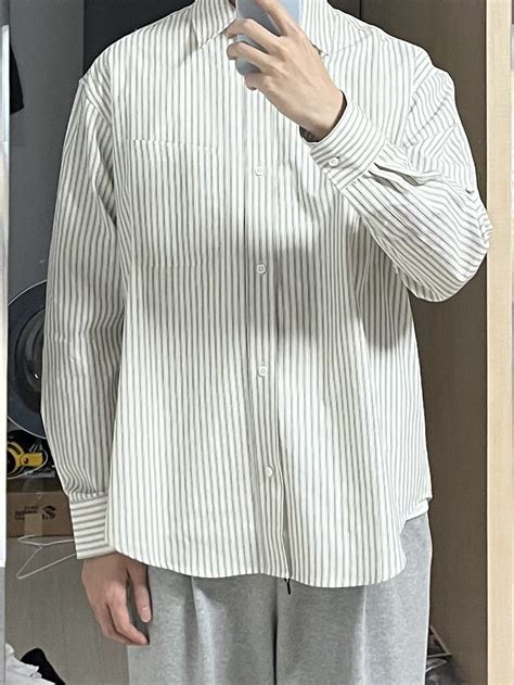 아트이프액츠 스트라이프 셔츠 브라운야드 팝업 패션 에펨코리아